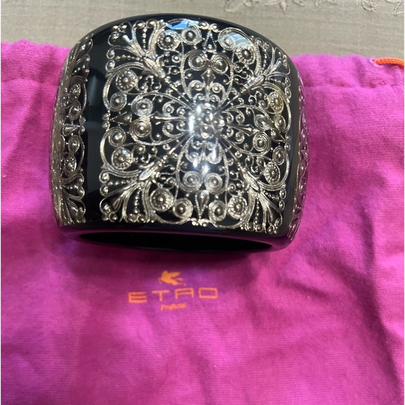 Etro | Jewelry | Etro Rare Vintage Black And Gold Bracelet | Poshmark